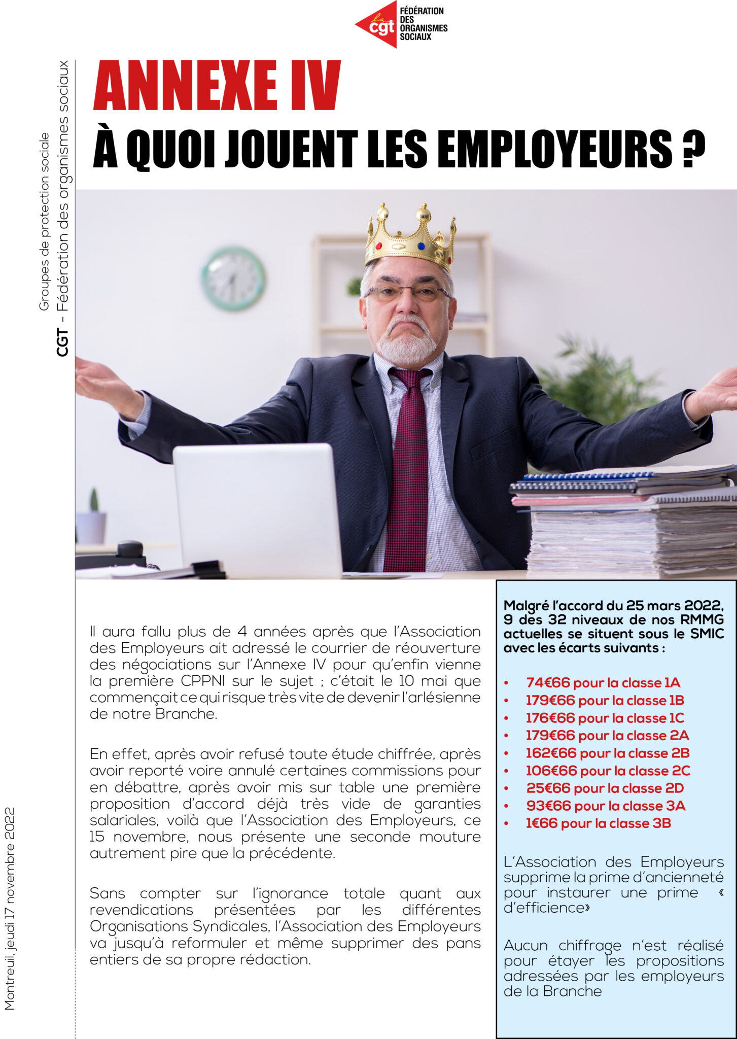 Annexe IV . À quoi jouent les employeurs ? - Fédération des Organismes ...